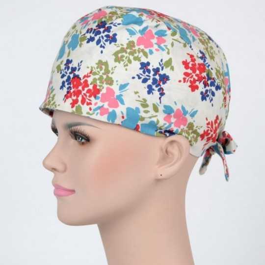 Calot chirurgien pas cher fleurs multicolores calot médical lyon