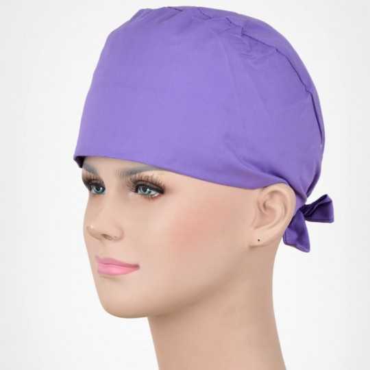 Voici un calot chirurgical mauve simple mais sobre